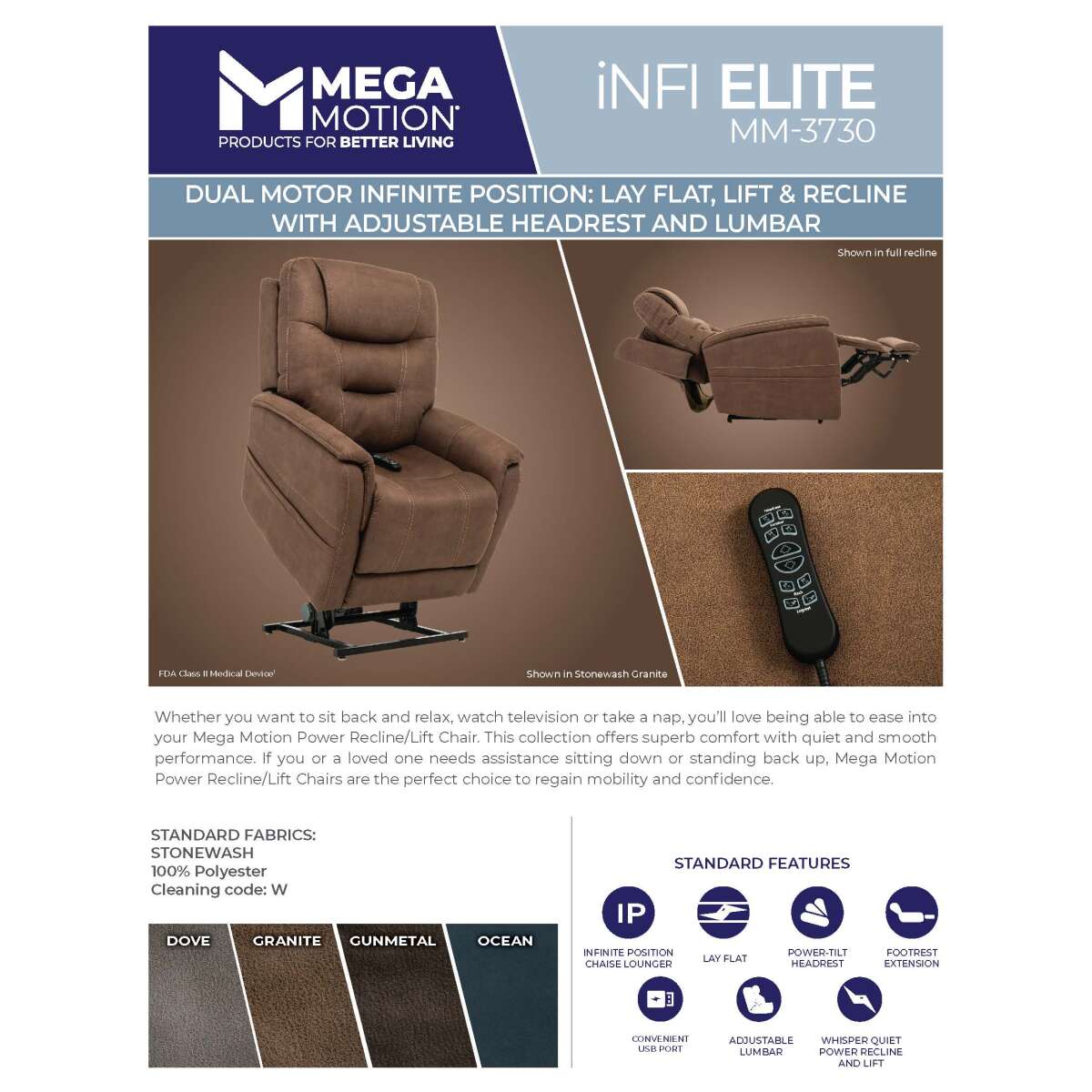 Mega Motion Power Recliner with Lift – Watts Furniture - LaGrange, GA ...