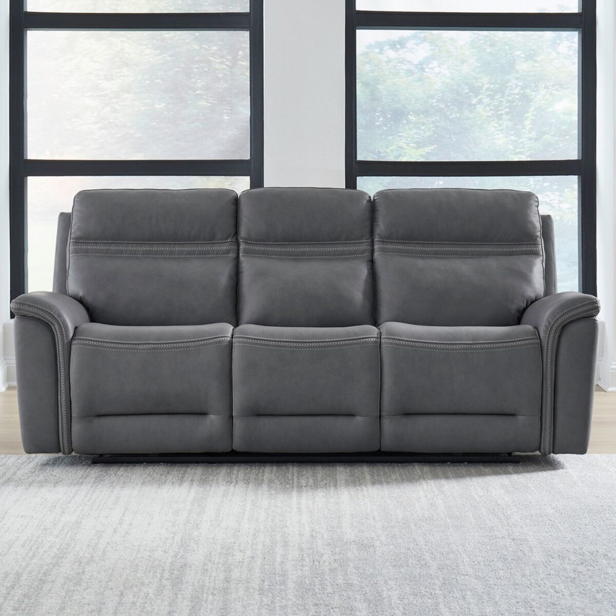Triple Power Reclining Leather Sofa – Watts Furniture - LaGrange, GA ...